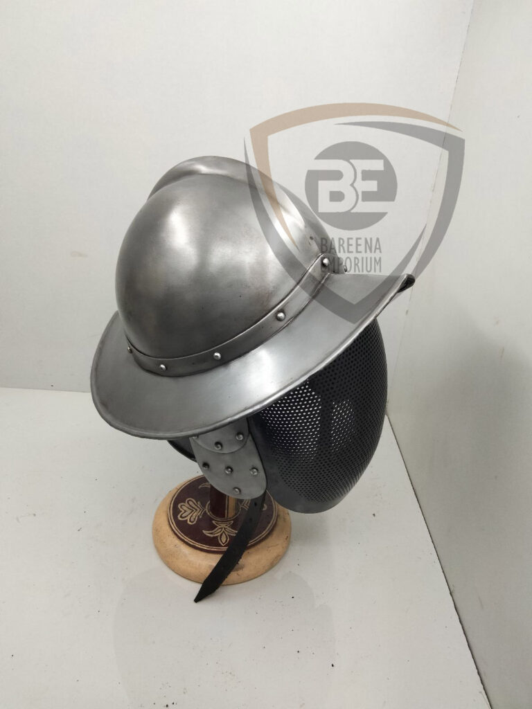 Morion Helmets with Fixed Perforated Face Plate – Bareena Emporium