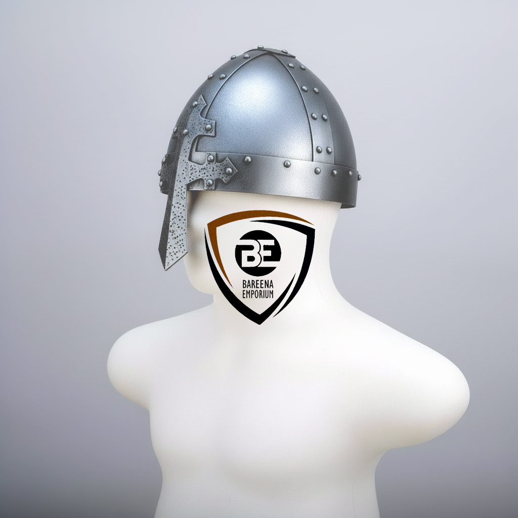 Medieval Spangenhelm Helmet with Cross Nasal | 14 Gauge Steel - Bareena ...